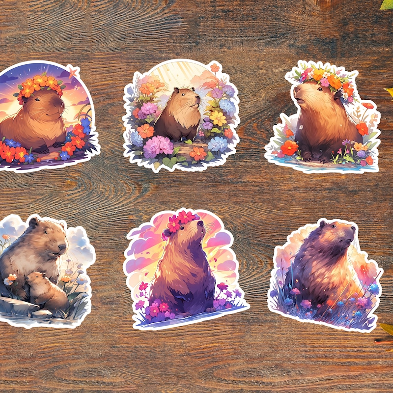 Cute Capybara Stickers - Etsy