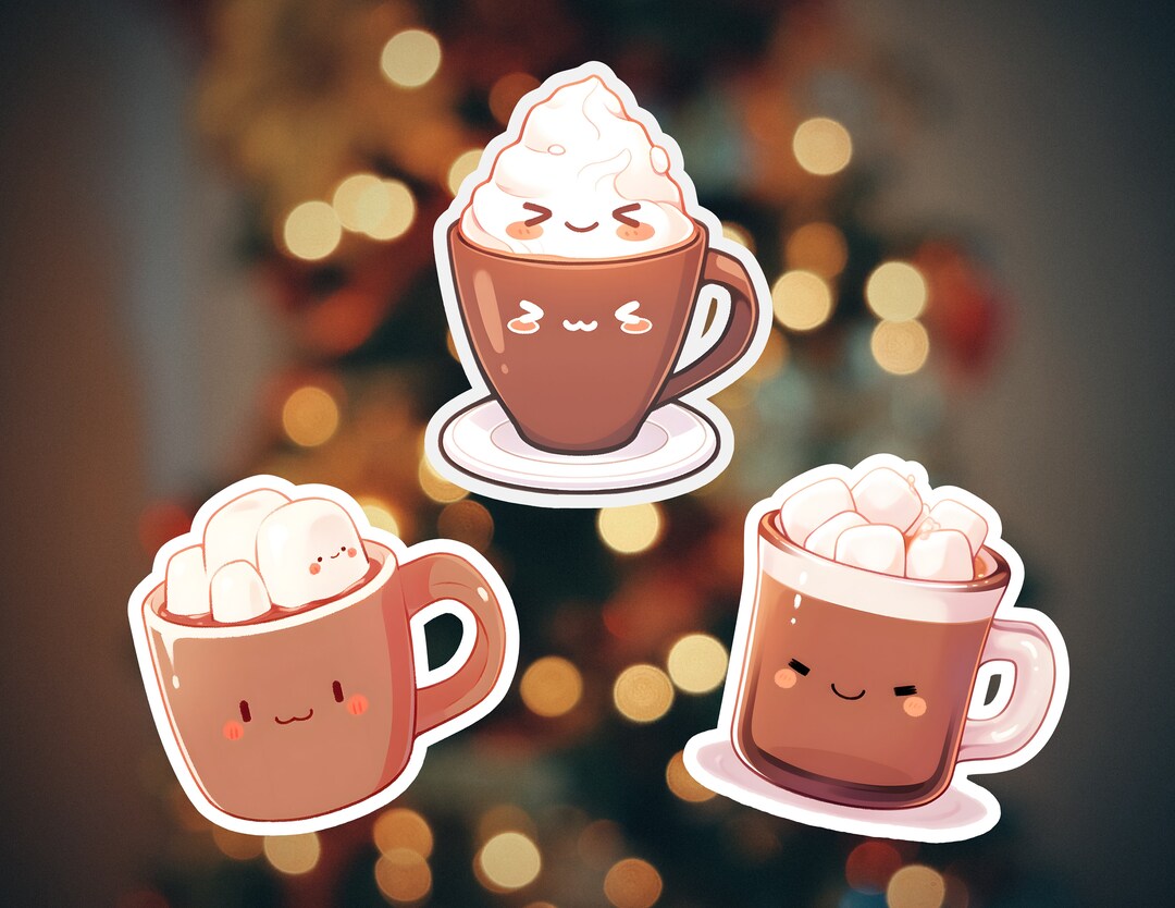 Cute Hot Cocoa Stickers – the Perfect Addition to Your Festive ...