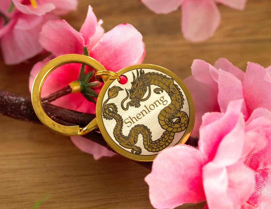 Custom Dragon Pet Name Tag – Elegant, Personalized Dog Name Tag in ...