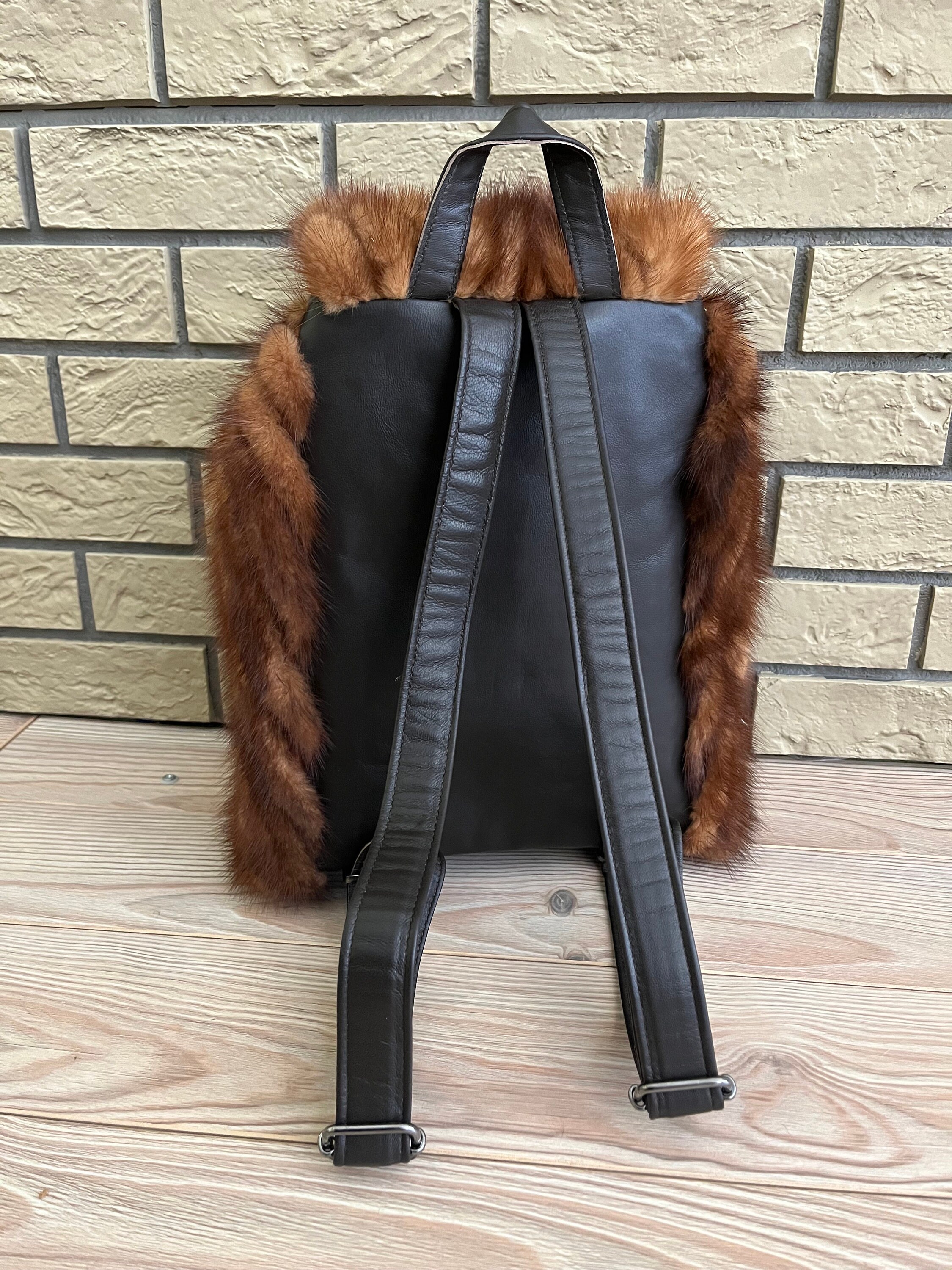 Mink Fur Backpack, Luxury Fur Backpack, Winter Fur Backpack, Women's ...