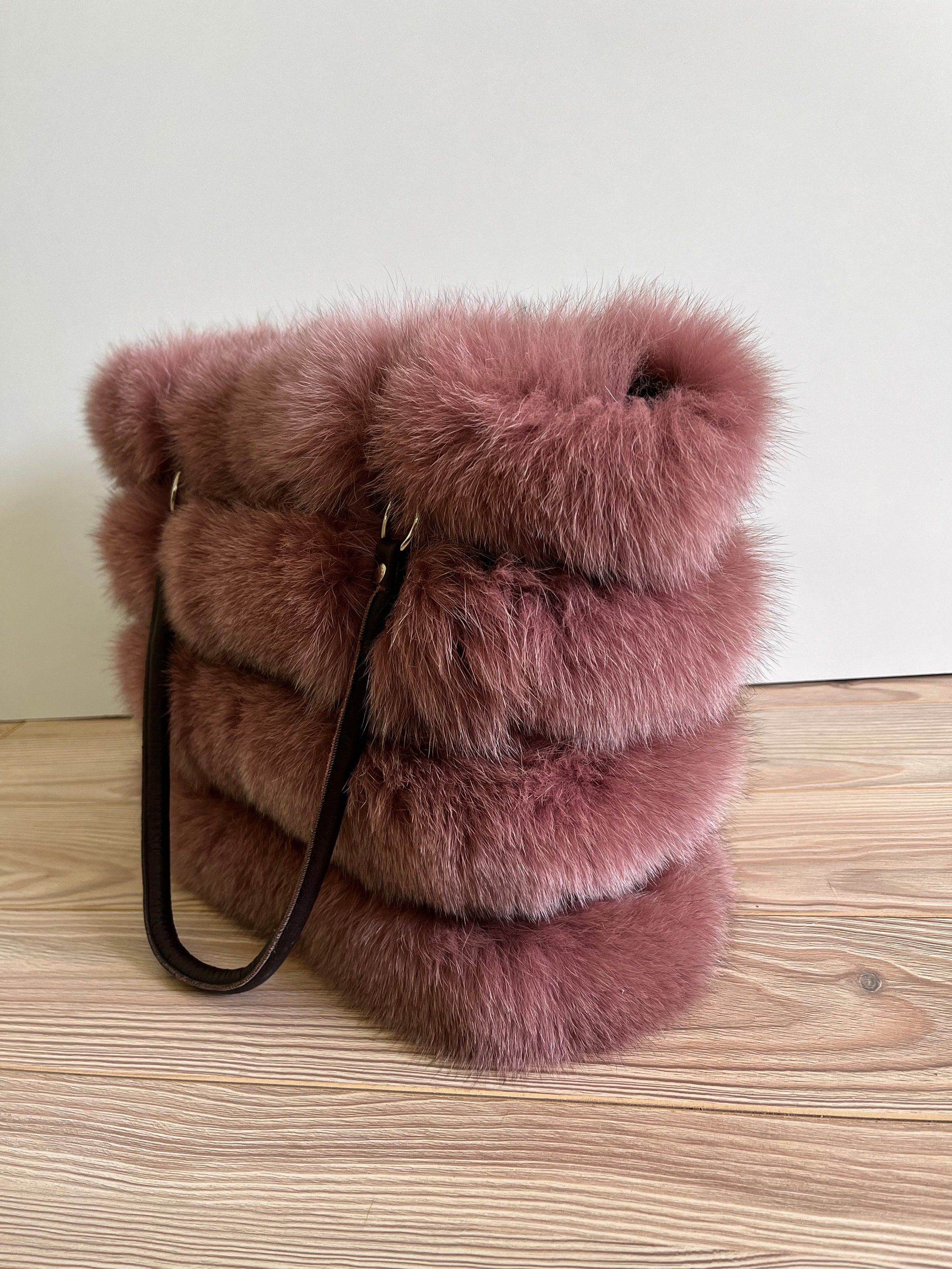Fox Fur Handbag, Fox Fur Shoulder Bag, Luxury Fur Handbag, Women's ...
