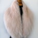 Light Pink Luxury Fox Fur Collar for Womens Coat, Pink Fur Scarf ...