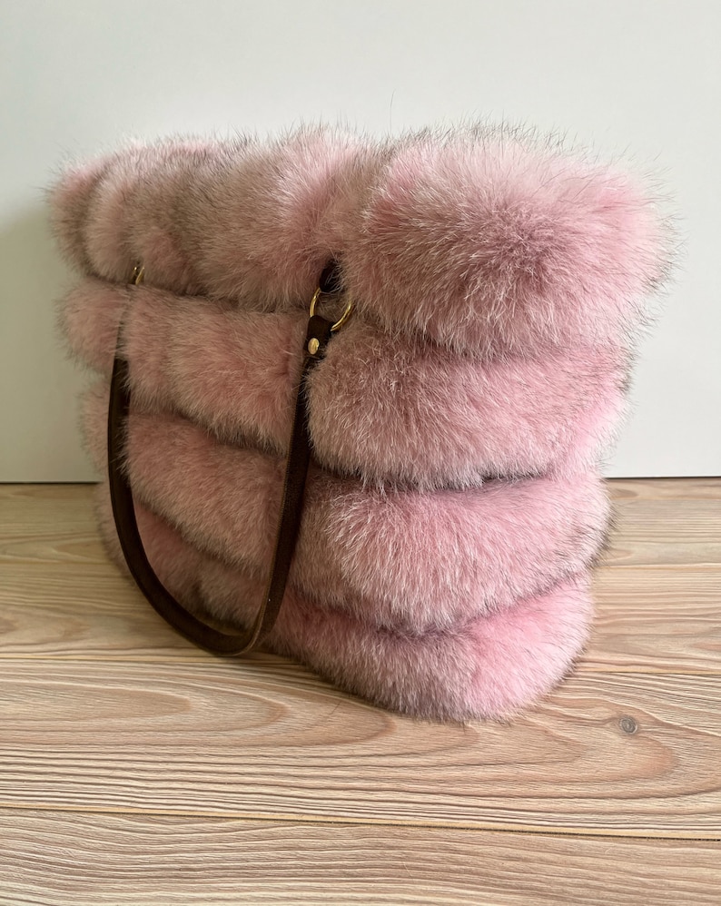 Fox Fur Handbag, Fox Fur Shoulder Bag, Luxury Fur Handbag, Women's ...