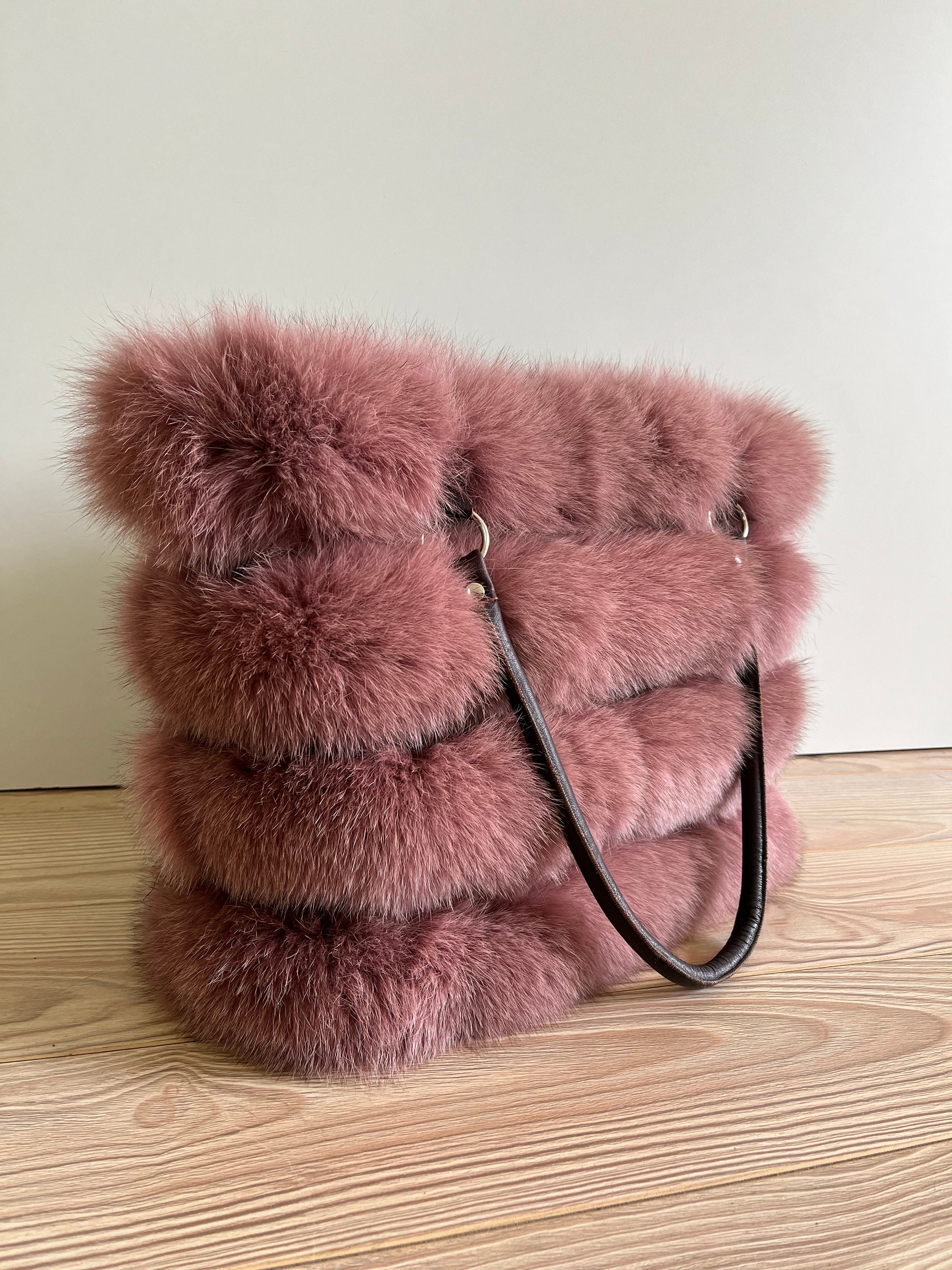 Fox Fur Handbag, Fox Fur Shoulder Bag, Luxury Fur Handbag, Women's ...