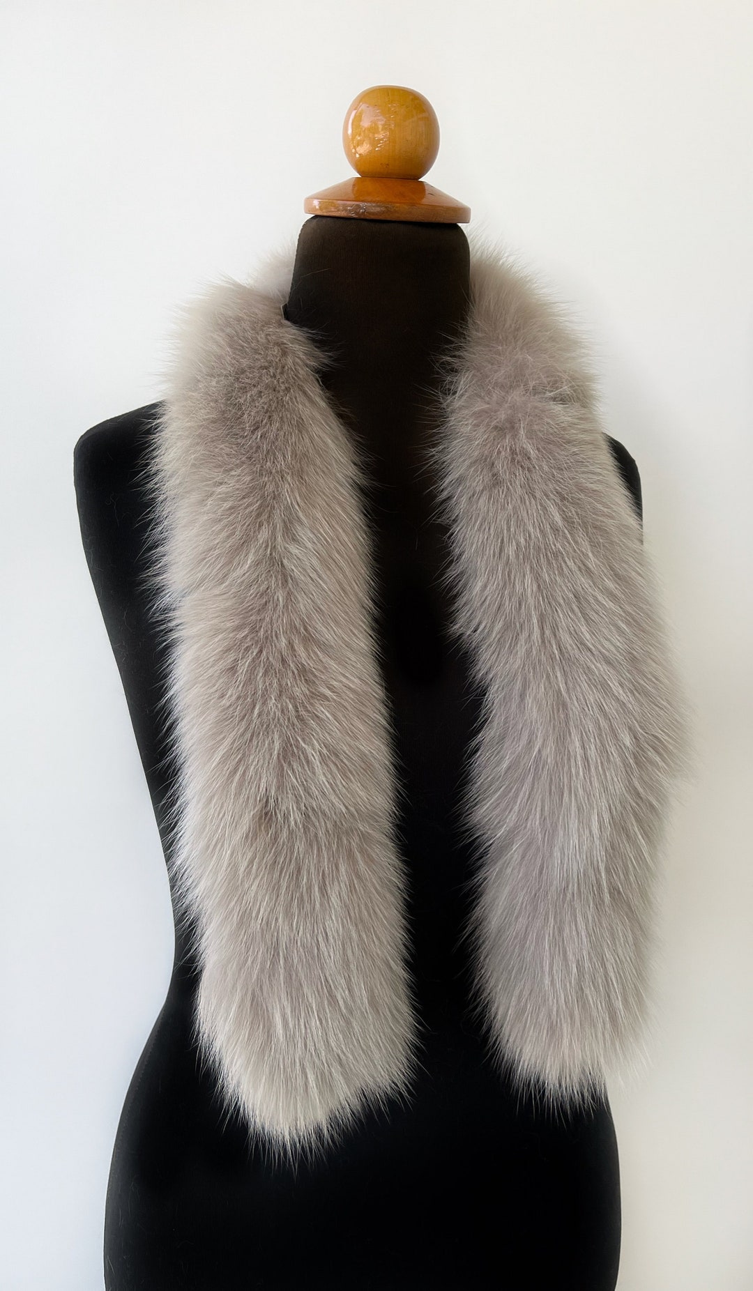 Gray Fox Fur Trim, Detachable Hood Stripe, 1 Meter - Etsy