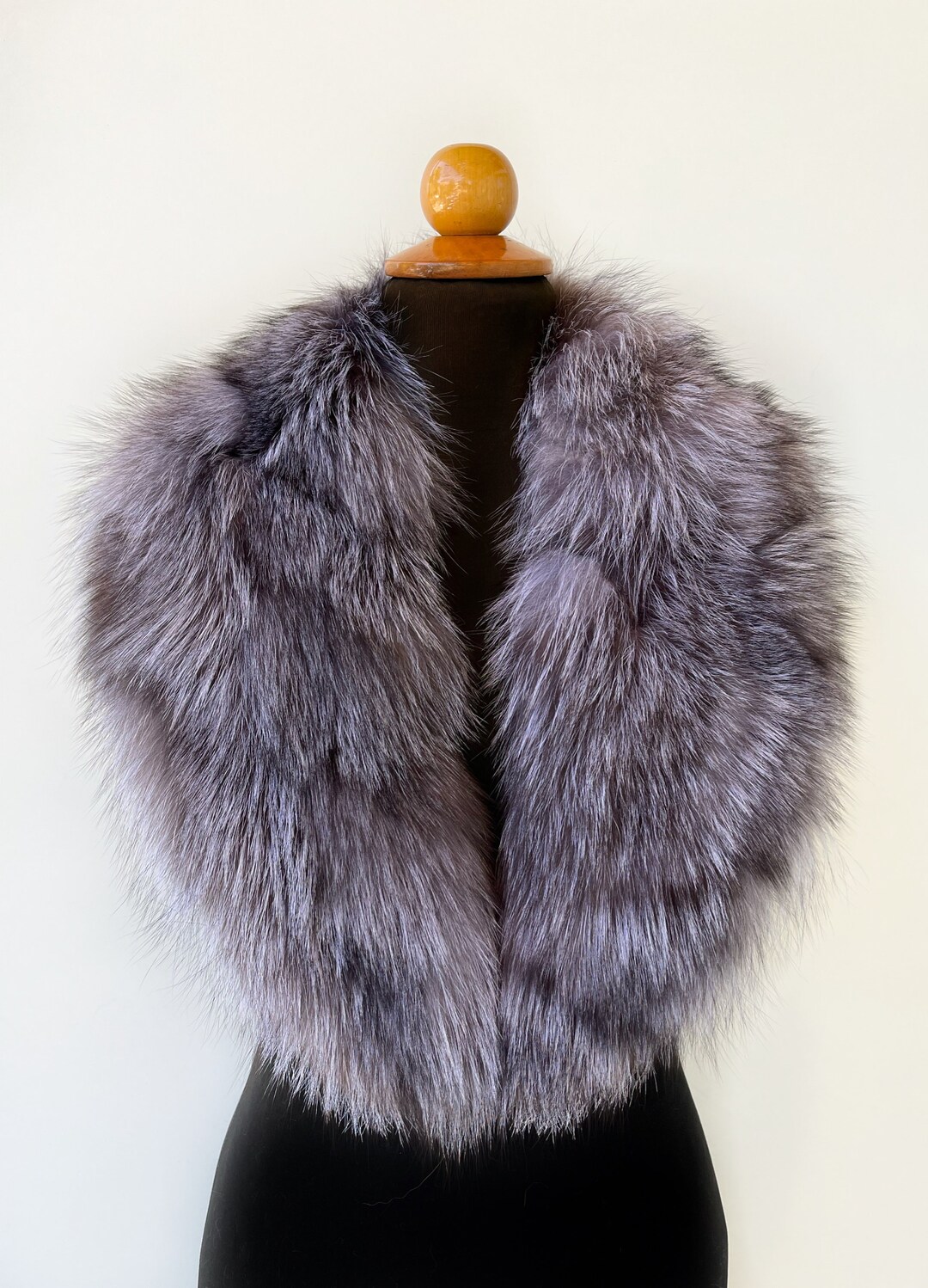 Real Fox Fur Collar Gray Color Detachable for Winter Coat, Men's Fox ...