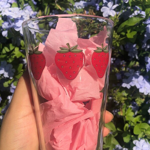 Nana Strawberry Glass - Etsy