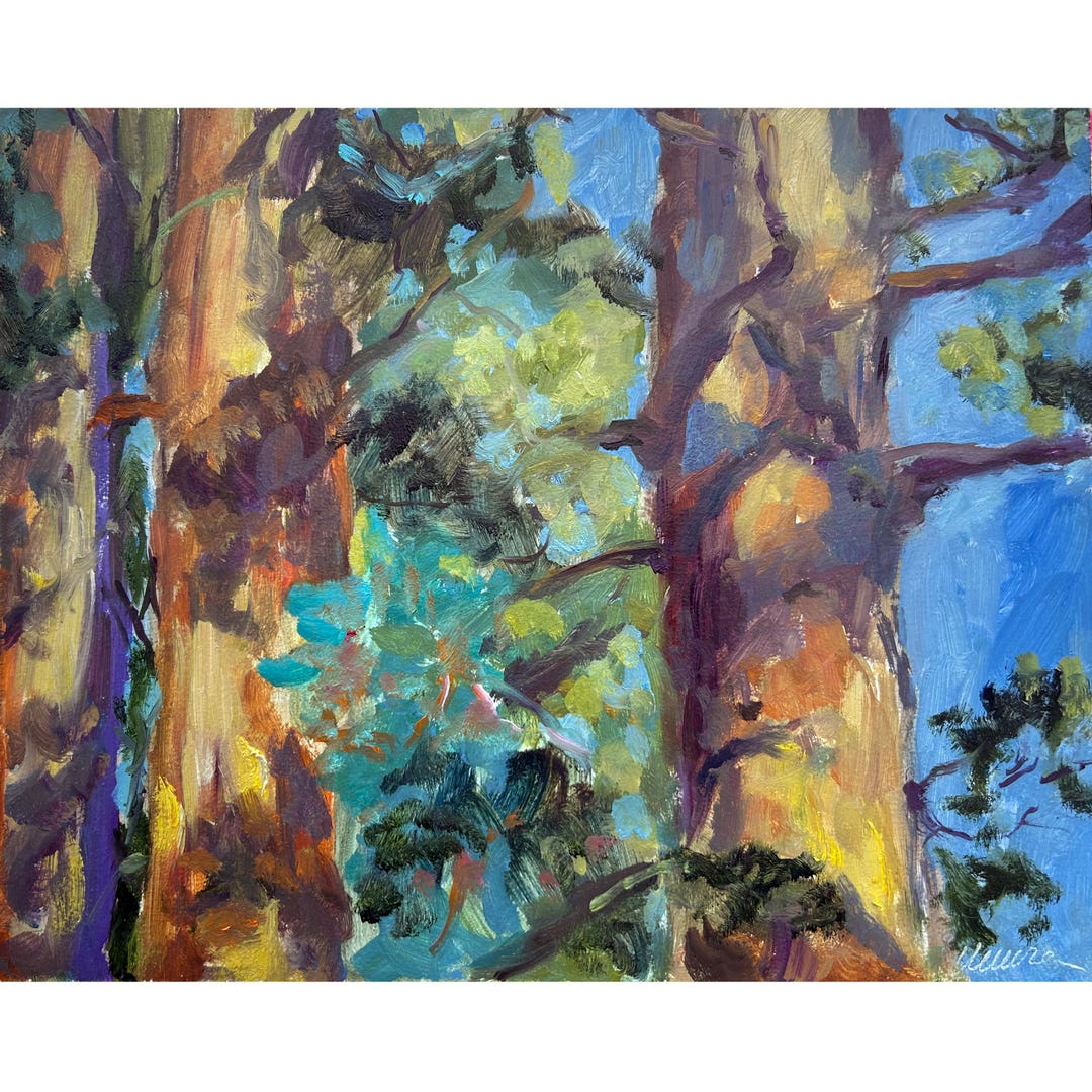 Sequoia Painting ORIGINAL Redwood Art California Landscape National ...