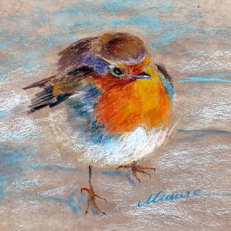 Robin Painting - Etsy