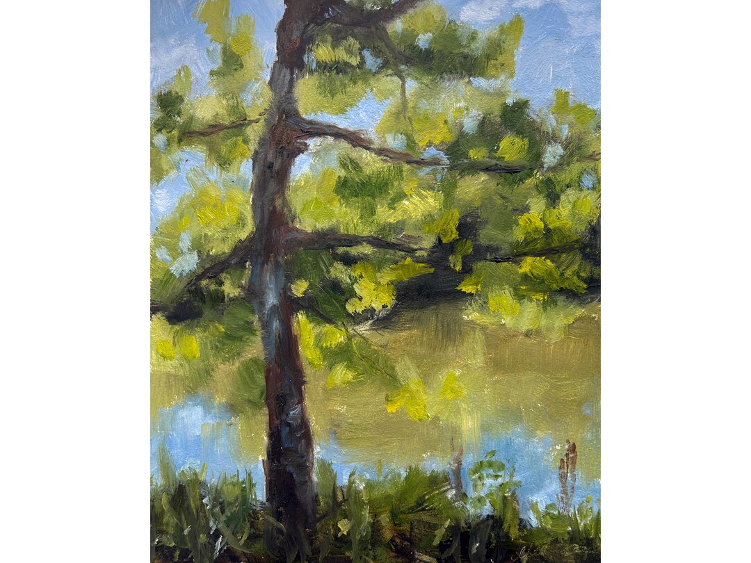 Wisconsin Painting ORIGINAL Lake Art Sunshine Landscape Art Oil Artwork ...