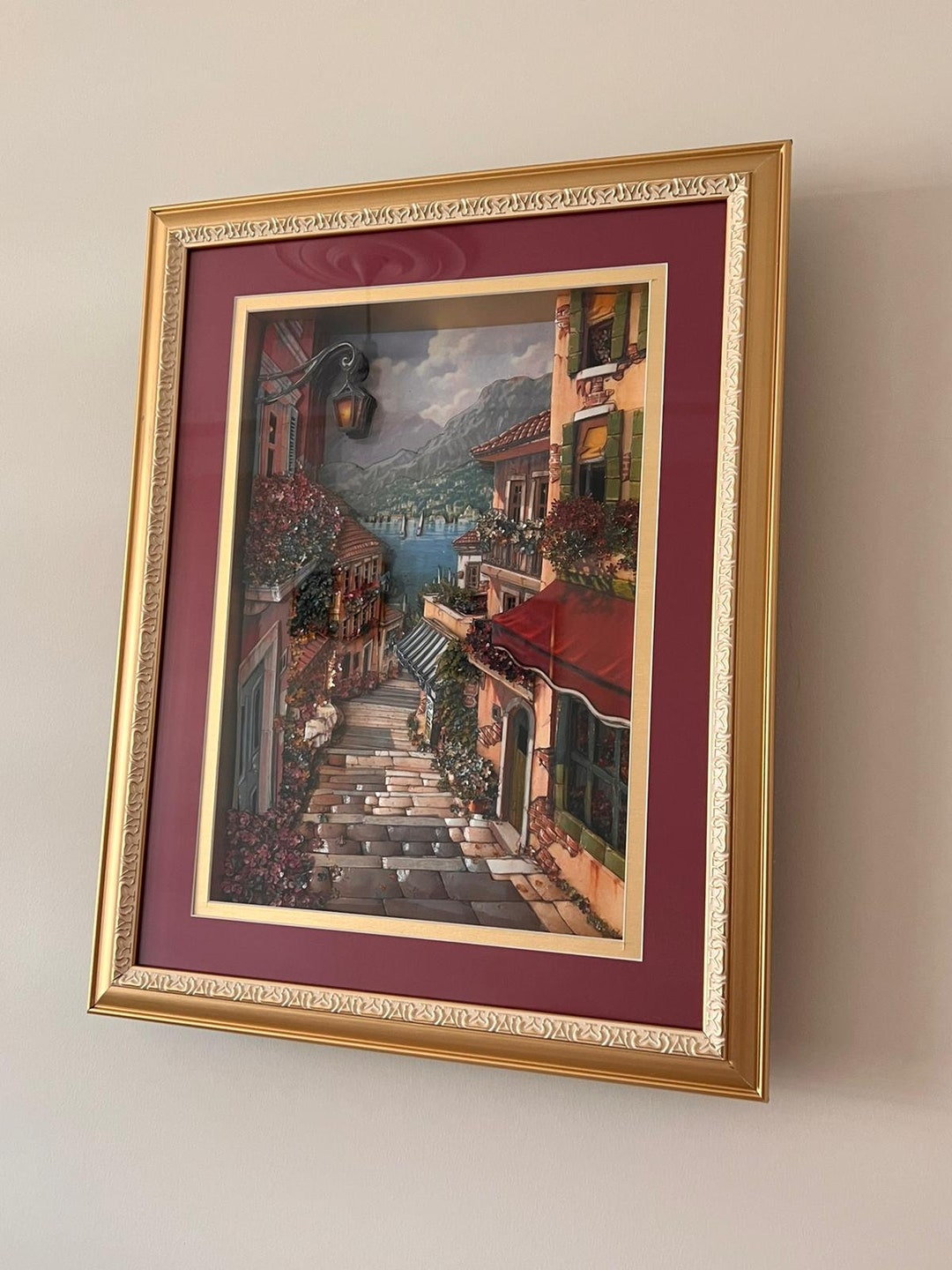 Paper Relief Painting Home Accessory Wall Decor Handmade Artwork 3D ...