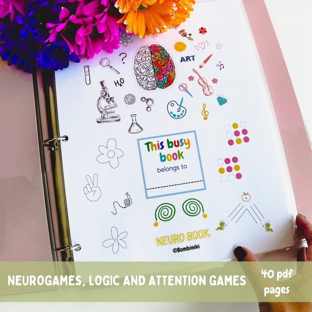 Personalized Toddler Busy Book Printable Quiet Book for Kids Counting ...