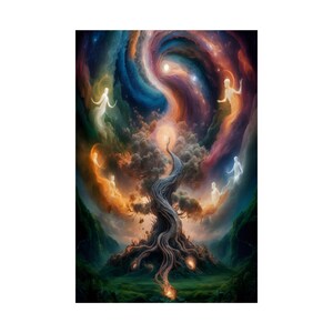 Angelic Tree of Life and Energy Vertical Poster - Etsy