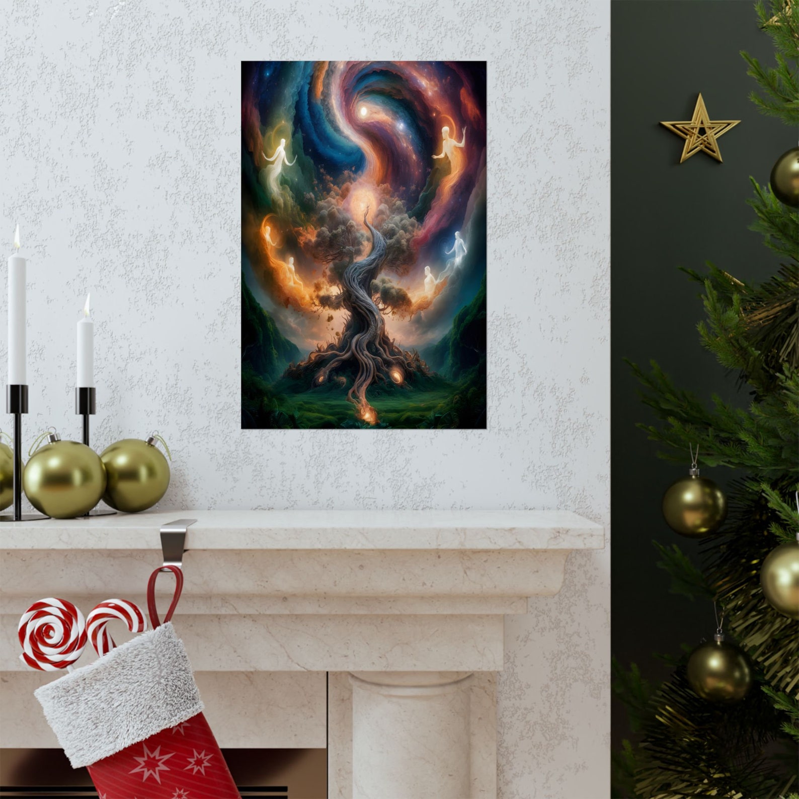 Angelic Tree of Life and Energy Vertical Poster - Etsy