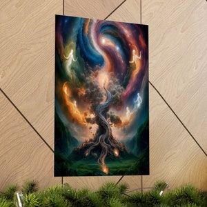 Angelic Tree of Life and Energy Vertical Poster - Etsy