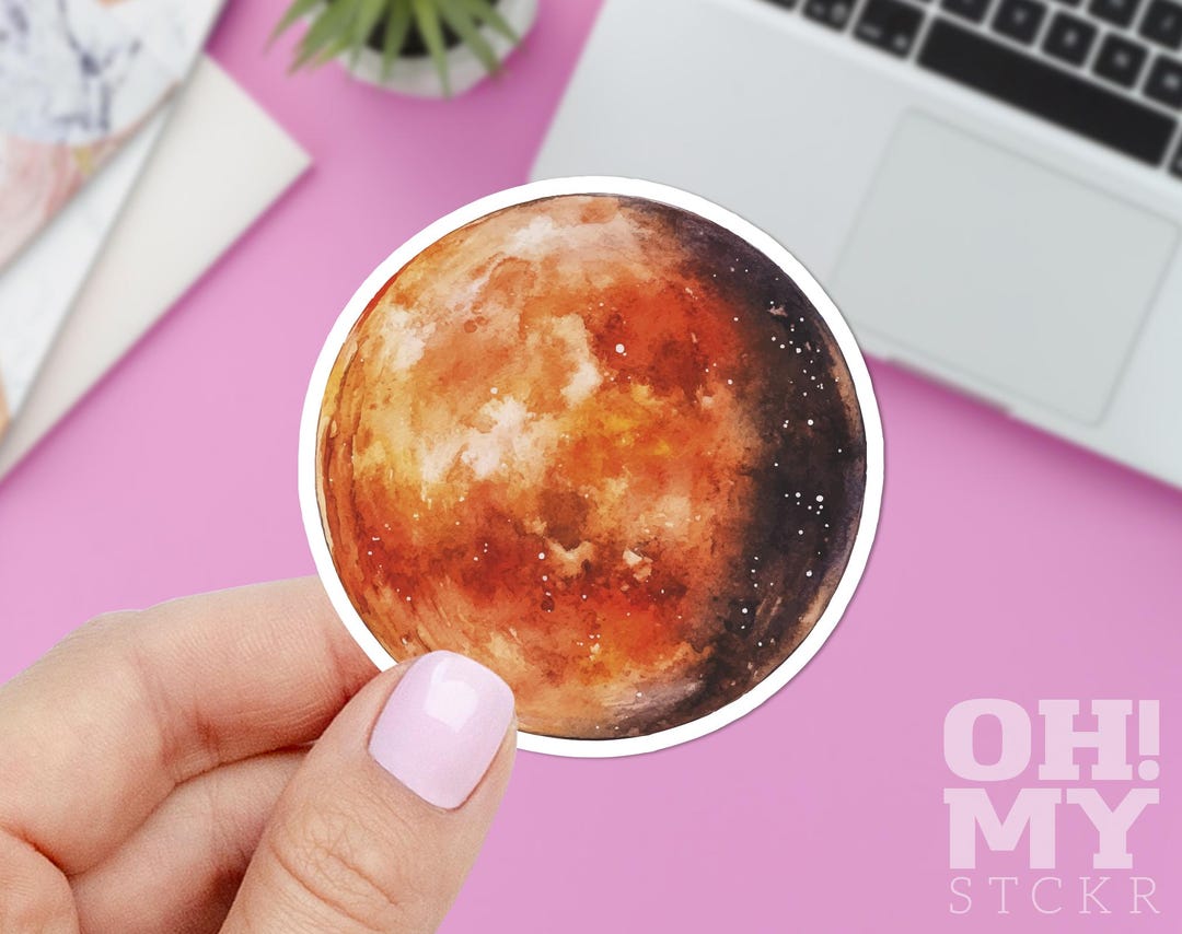 Mars Sticker, Planet Sticker, Solar System, Universe Sticker ...