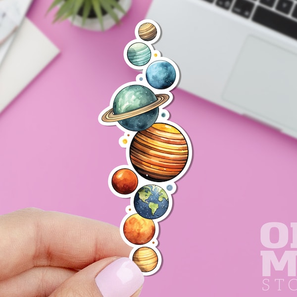 Solar System Waterbottle Sticker - Etsy