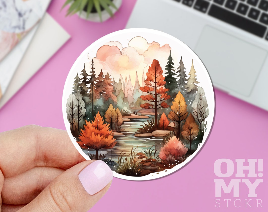 Autumn Forest Sticker, Wild Sticker, Nature Sticker, Mother Earth ...