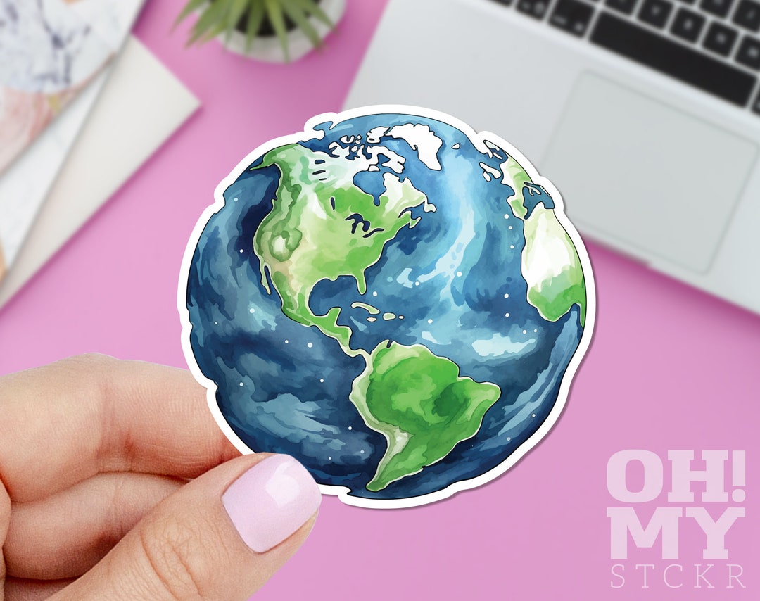 Earth Sticker, Planet Sticker, Nature Sticker, Mother Earth Sticker ...