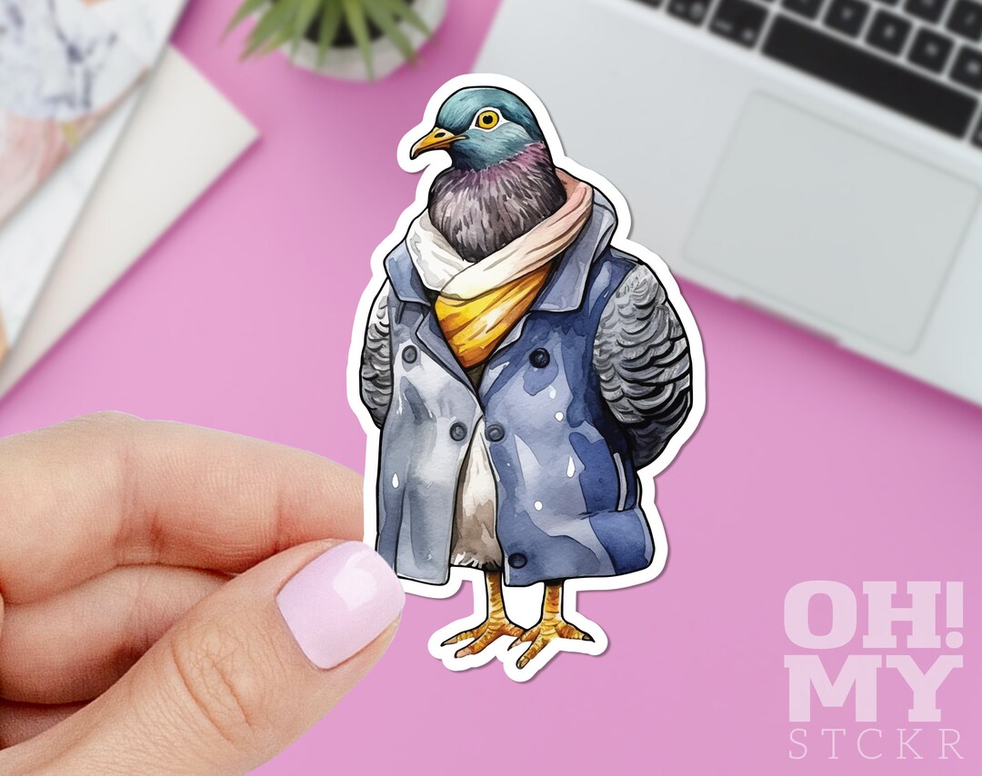 Pigeon Sticker, Bird Sticker, Animal Sticker, Cool Sticker, MacBook ...