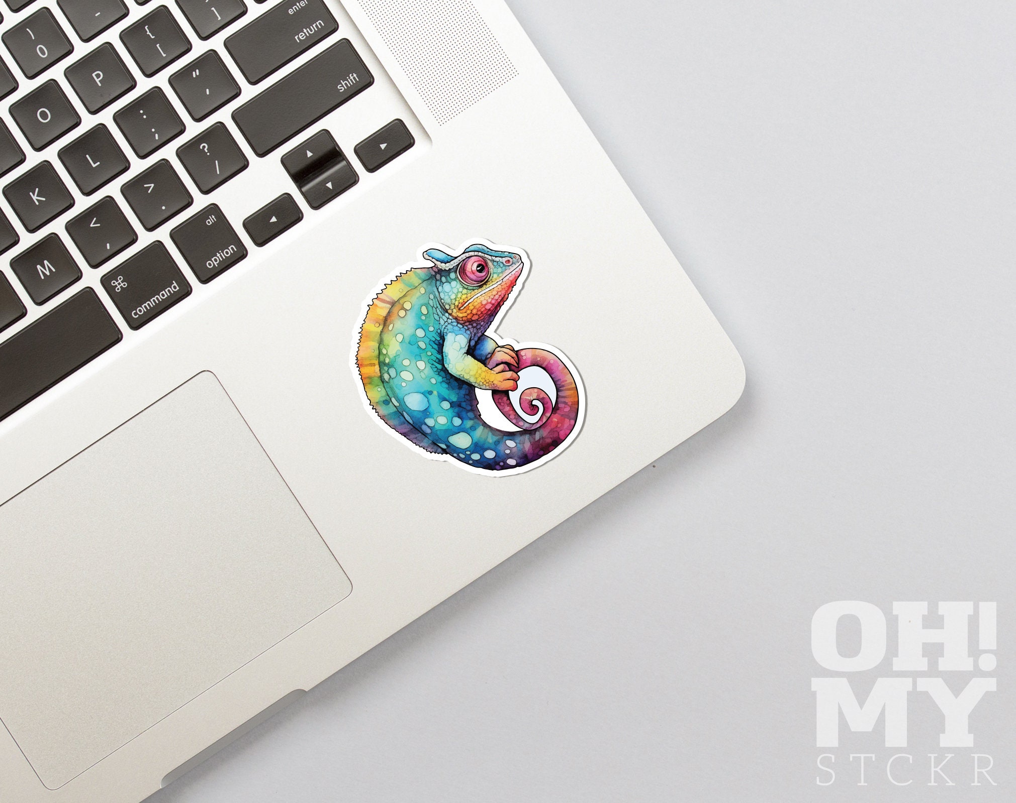 Chameleon Sticker, Lizard Sticker, Animal Sticker, Watercolor Sticker ...