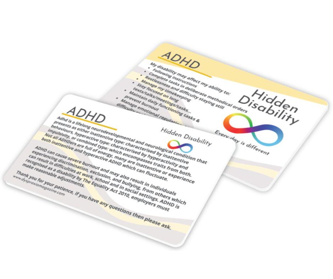 ADHD Awareness Information Card - Etsy