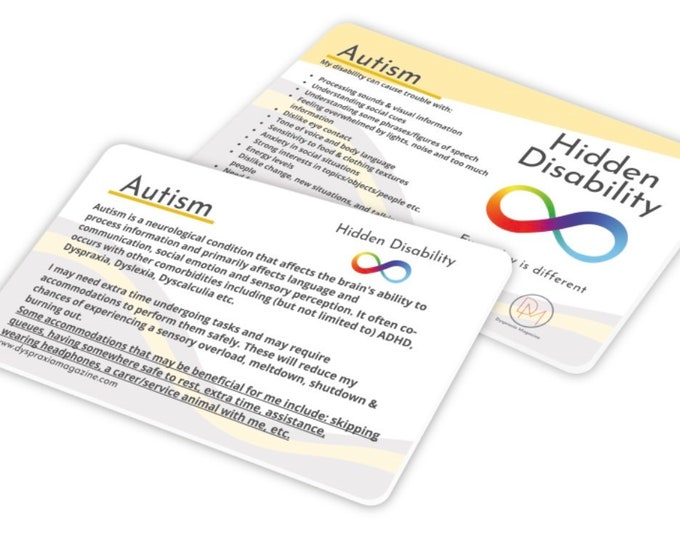 Autism Alert Card - Etsy