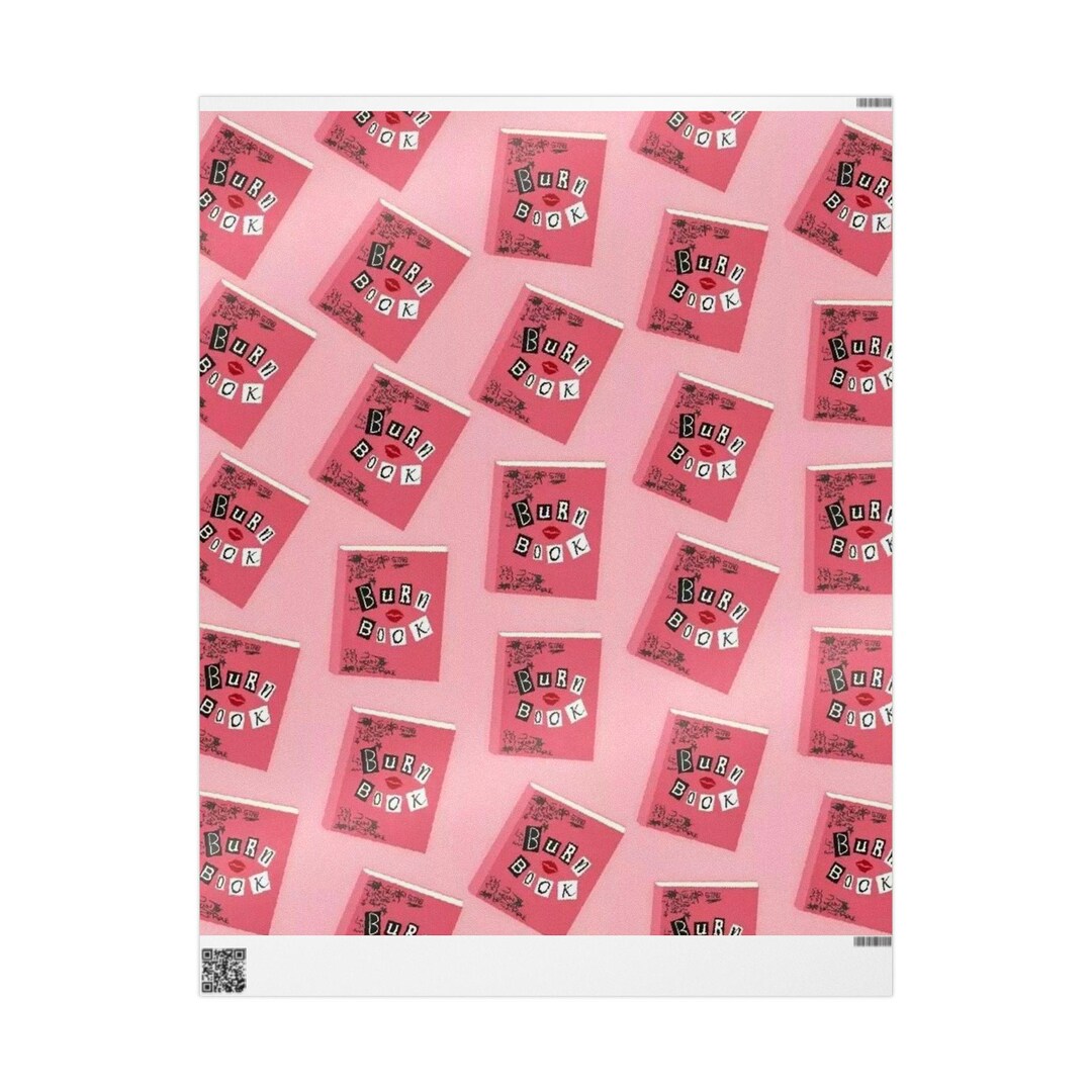 Burn Book Wrapping Paper, Mean Girls Gift Wrap, Movie Inspired Present ...