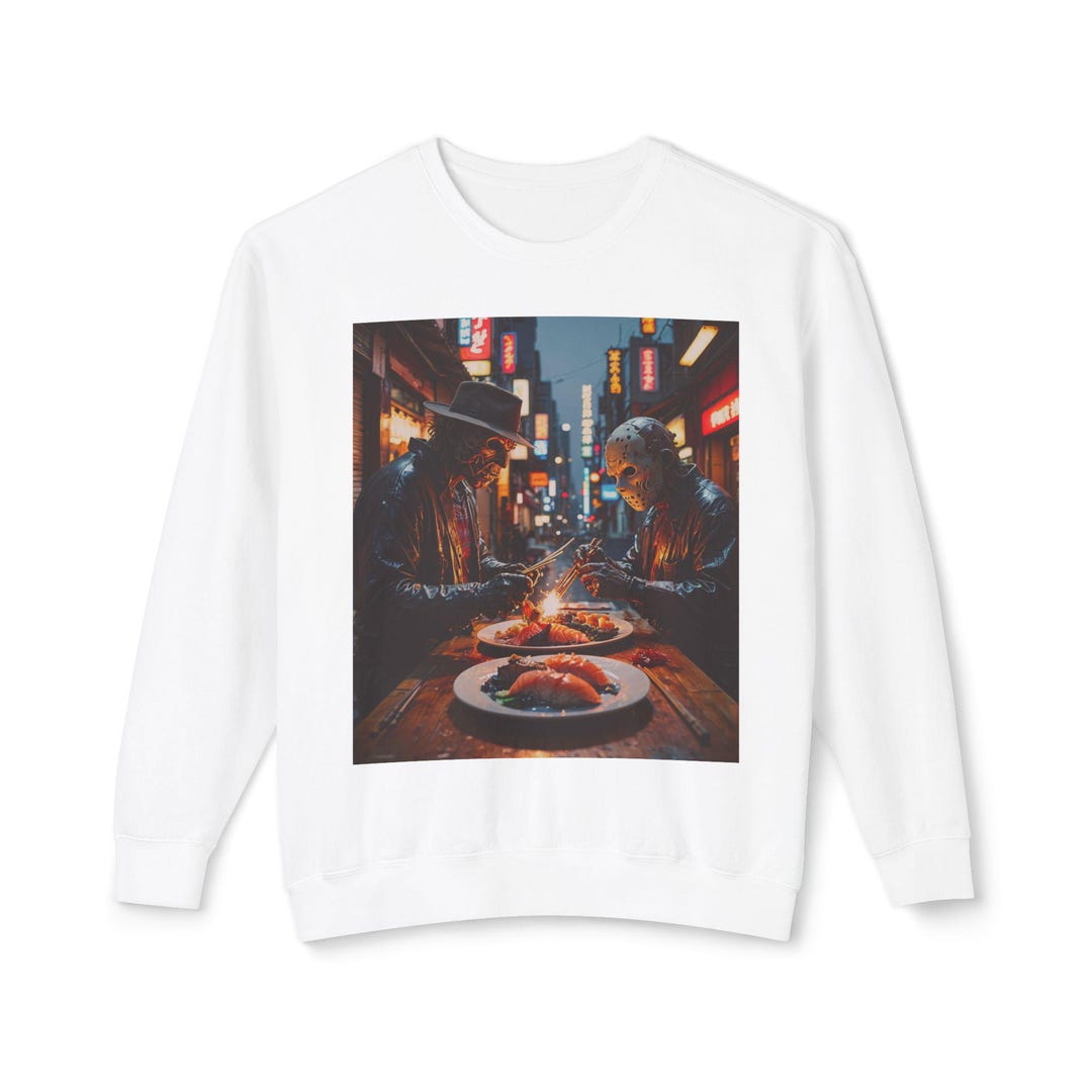 Horror Movie Characters Sushi Date Unisex Crewneck Sweatshirt, Freddy ...