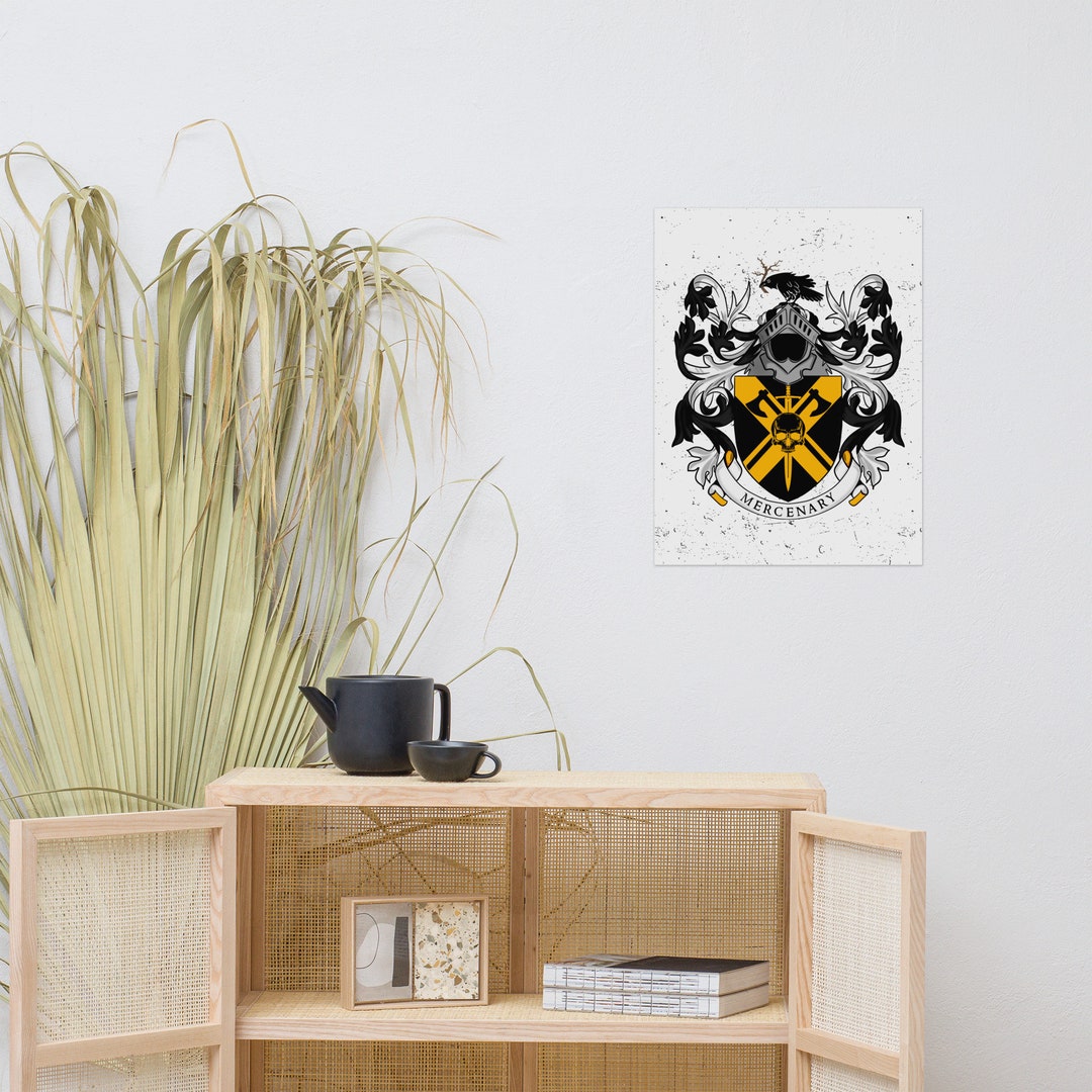 Mercenary Heraldic Poster - Etsy