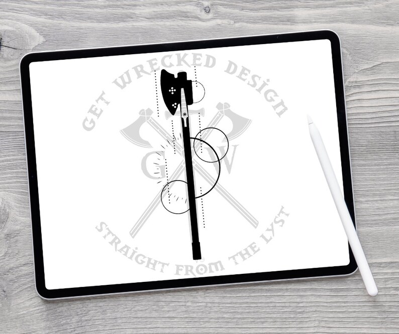 Halberd Tattoo Digital File - Etsy