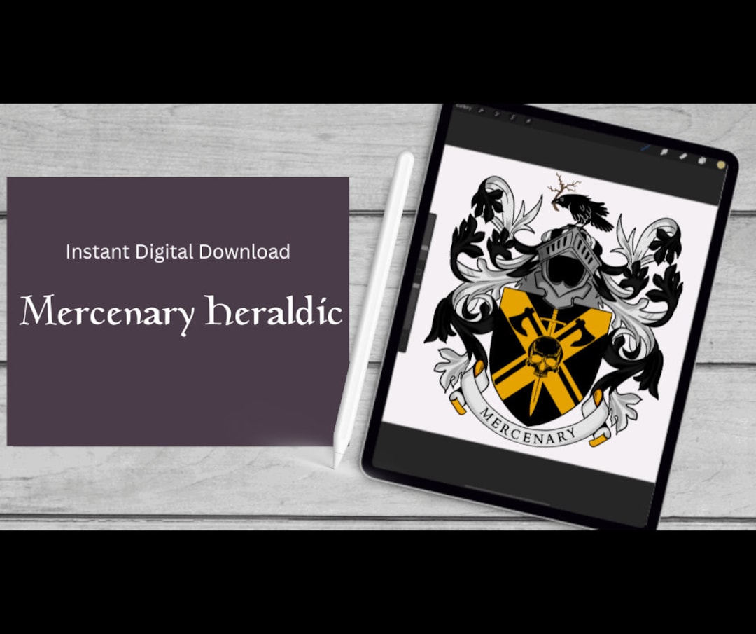 Mercenary Heraldic Tattoo Digital File - Etsy