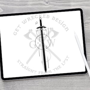Long Sword Tattoo Digital File - Etsy