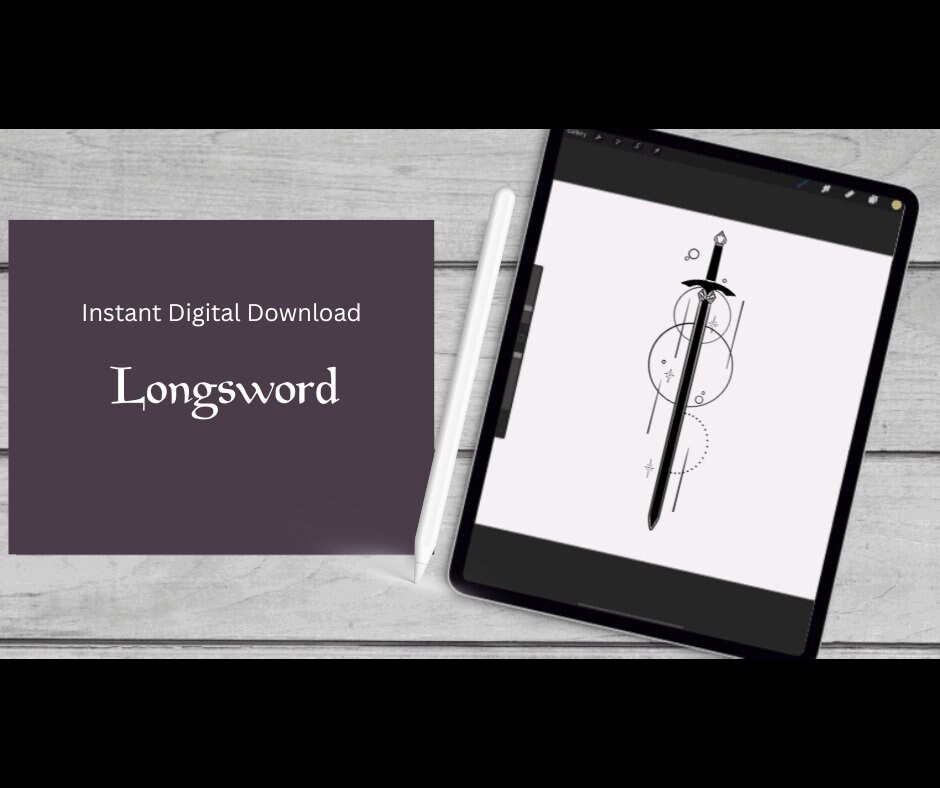 Long Sword Tattoo Digital File - Etsy