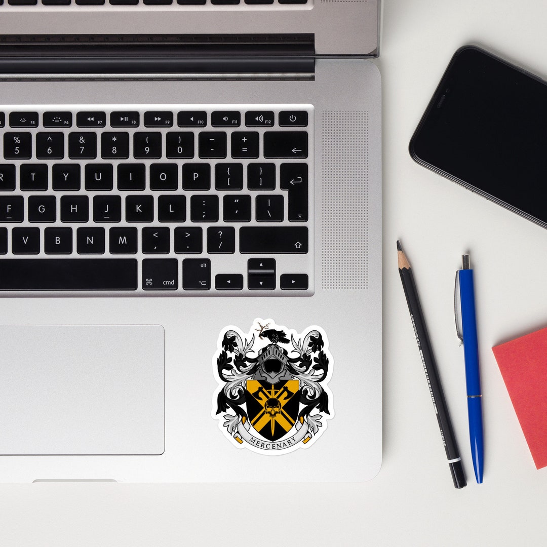 Mercenary Heraldic Sticker - Etsy