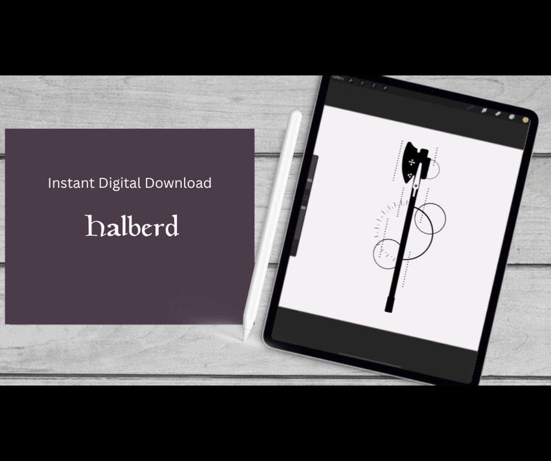 Halberd Tattoo Digital File - Etsy