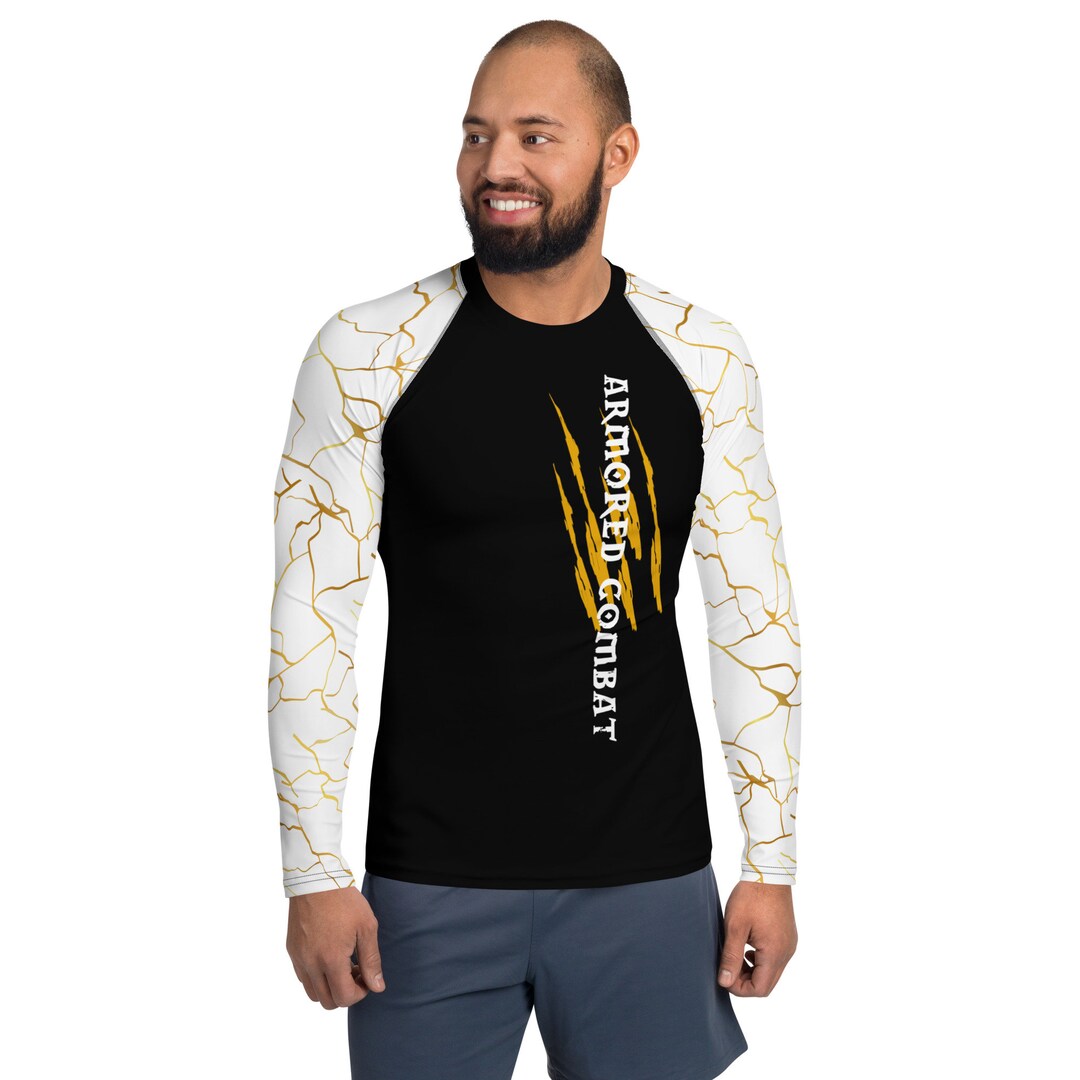 White Gold Armored Combat Rash Guard - Etsy