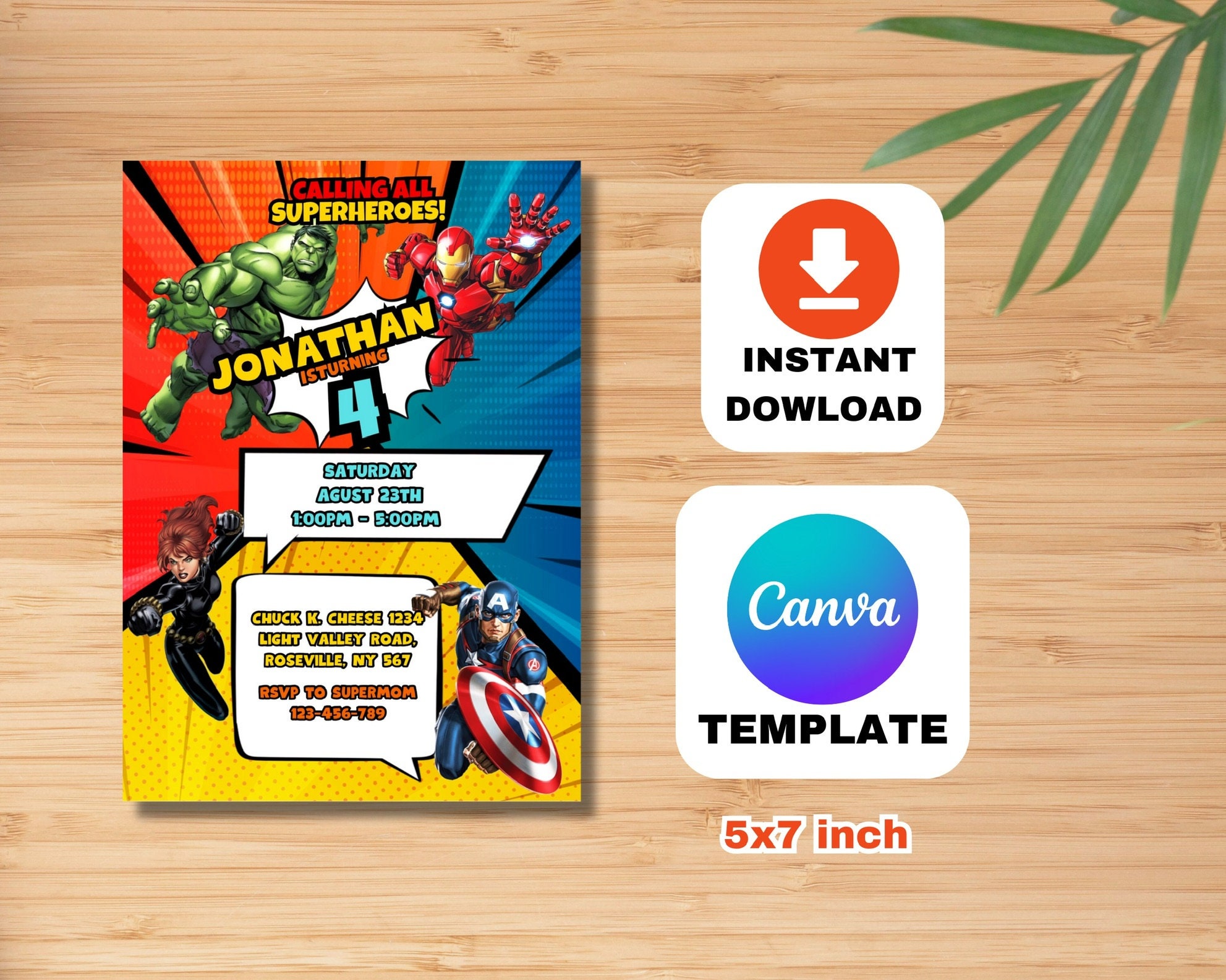 Editable Superheroes Birthday Invitation, Avengers Evite, Invite ...