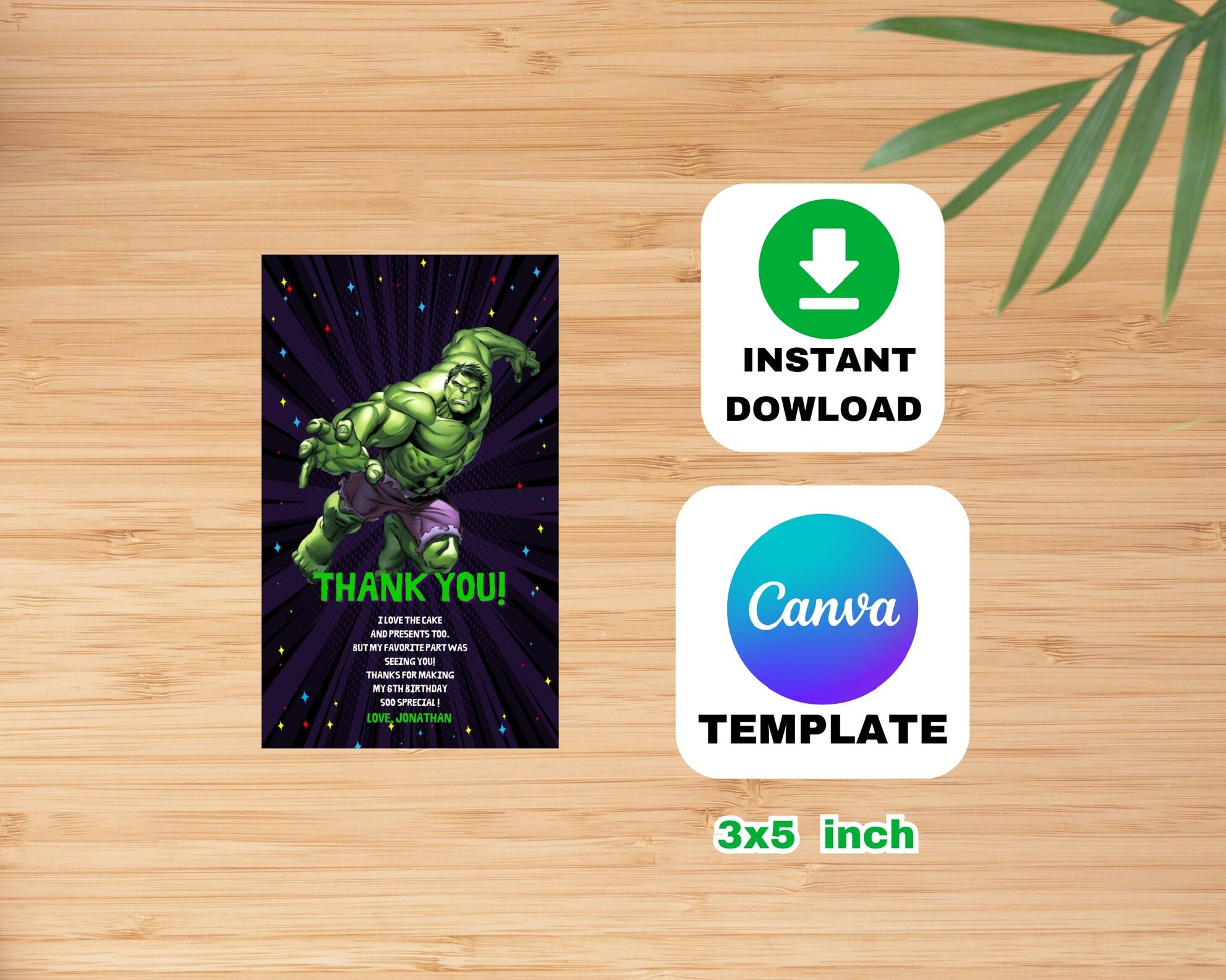 NSTANT DOWNLOAD, Hulk Birthday Invitation, the Incredible Hulk Birthday ...