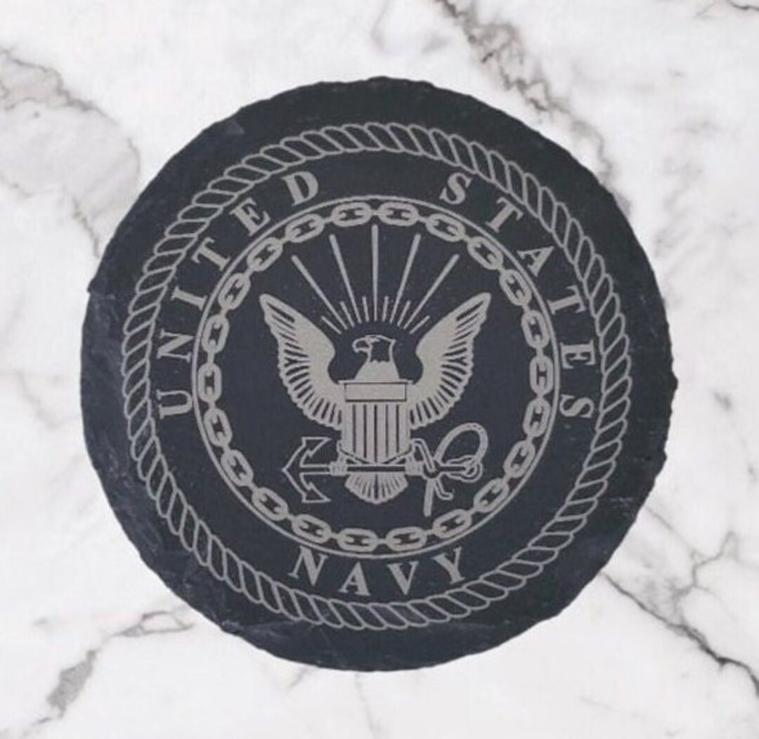 Slate US Navy Coasters Set of 4 OFFICIALLY LICENSED - Etsy