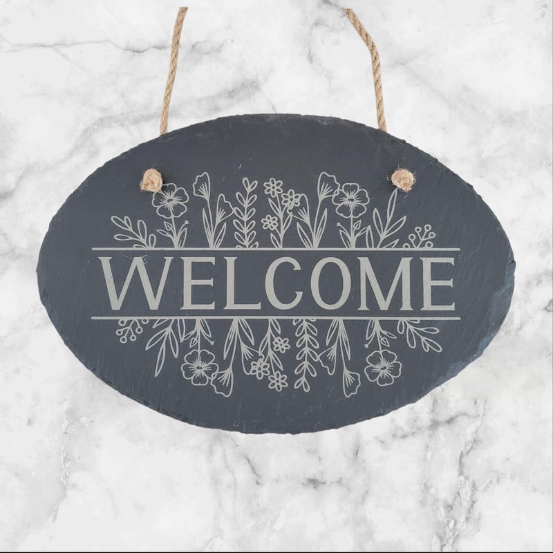 Slate Welcome Sign - Etsy