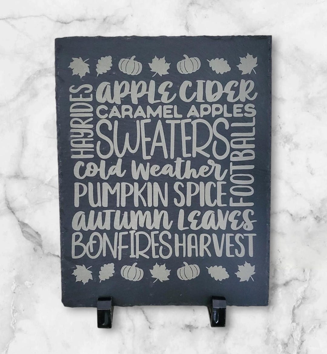 Slate Plaque - Engraved With Fall Words Designs - Etsy