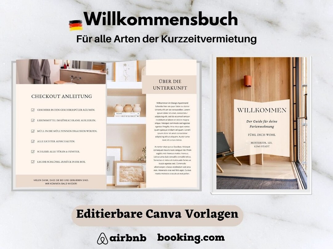 Airbnb Welcome Folder Template, Welcome Book, Vacation Rental, Short ...