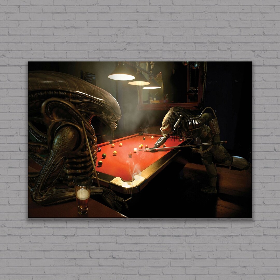 Alien Vs Predator Canvas or Poster, Huge Canvas, Bilardo Gift, 3 or 5 ...