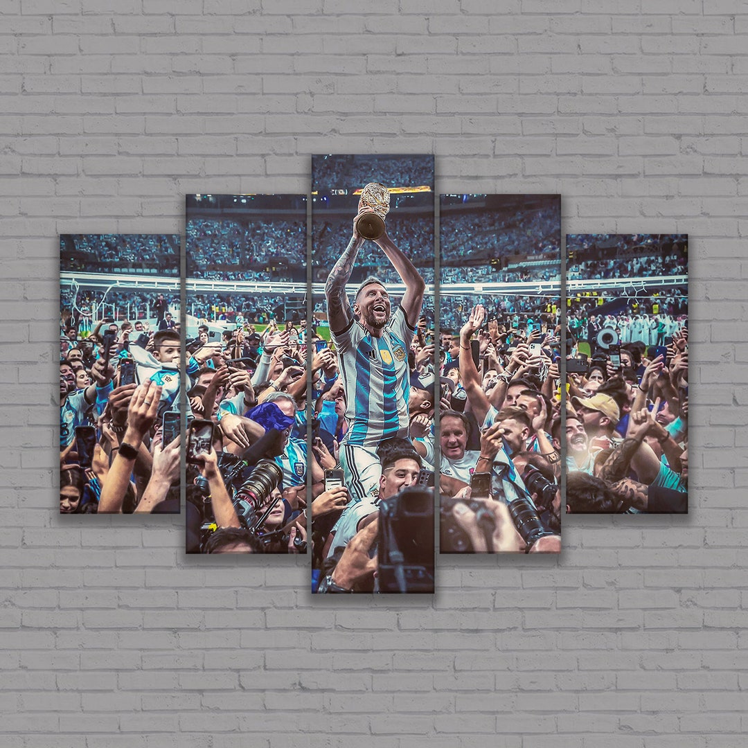 Lionel Messi Poster, Leo Messi Autograph Signed Canvas, 2022 World Cup ...