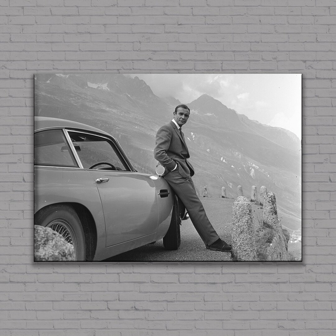 James Bond 007 Series Canvas or Poster, Sean Connery Wall Art, Aston ...