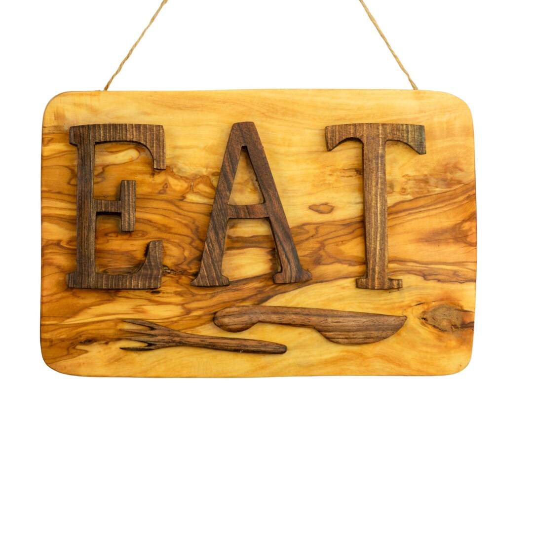 Thuya Eat Wooden Sign - Wood Eat Sign - Farmhouse Style Home Decor ...
