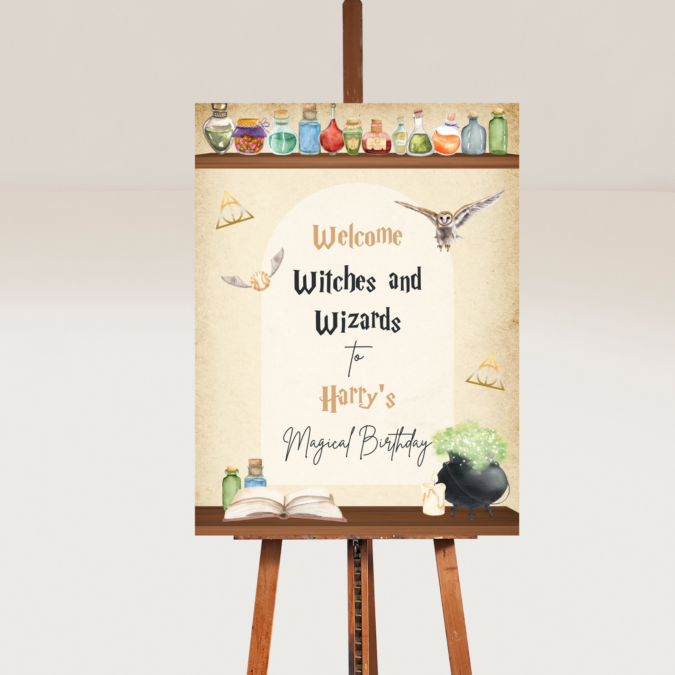Editable Harry Potter Welcome Sign Template Printable Wizard - Etsy UK
