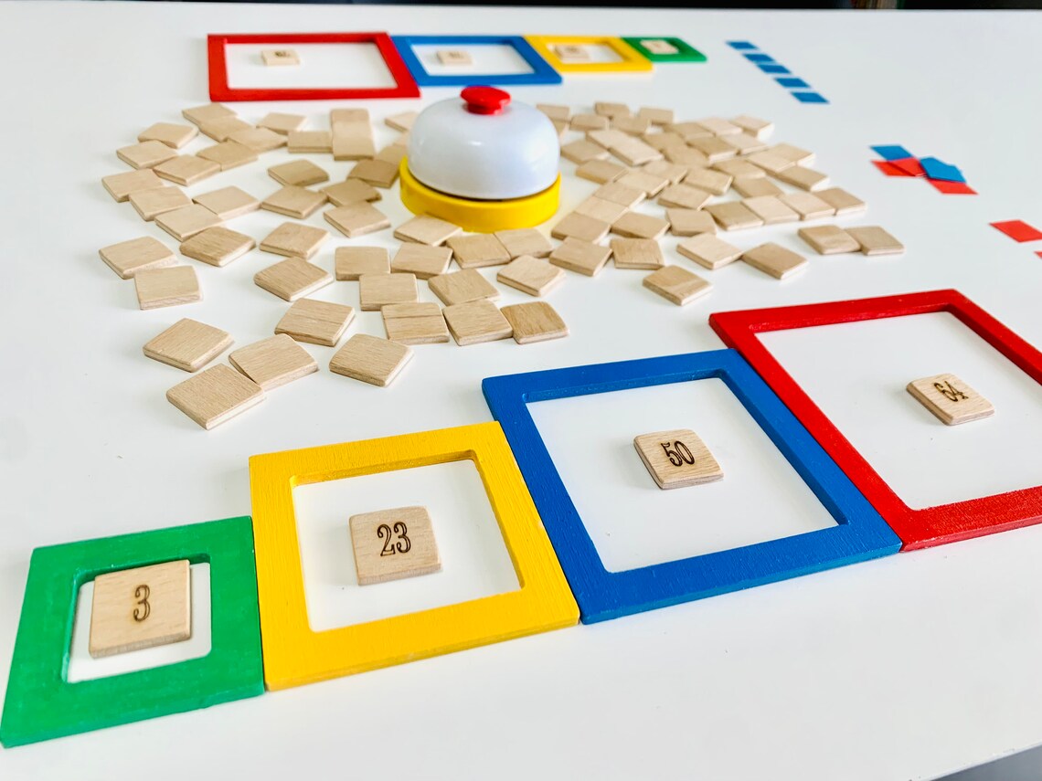 NUMBER SORTING GAME 1-100 Learning Math, Math for Kids, Wooden Math ...