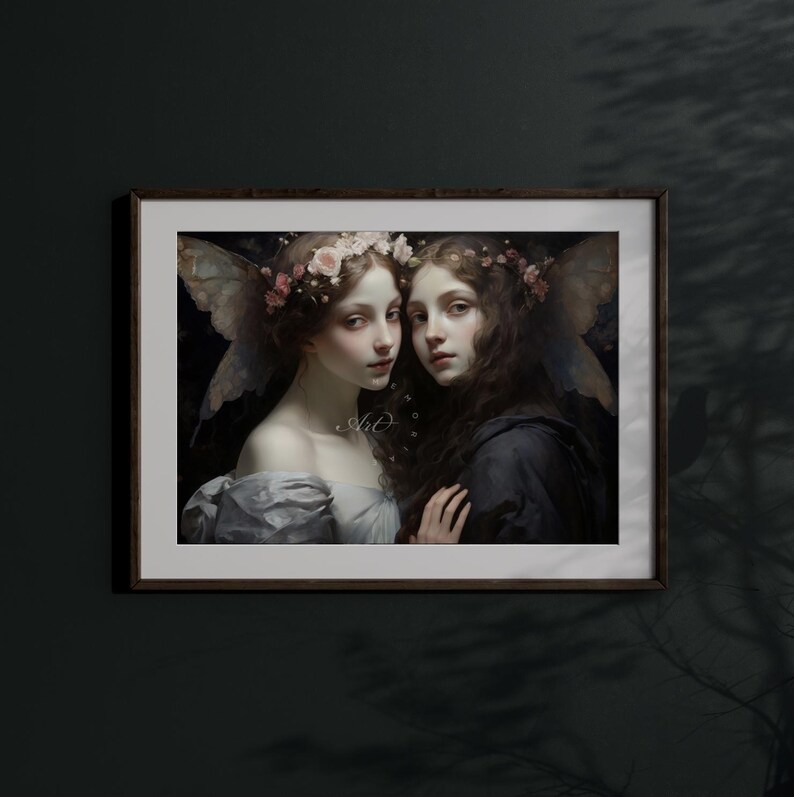 Divine Angels Digital Art, Religious Antique Painting, 300 DPI, Instant ...